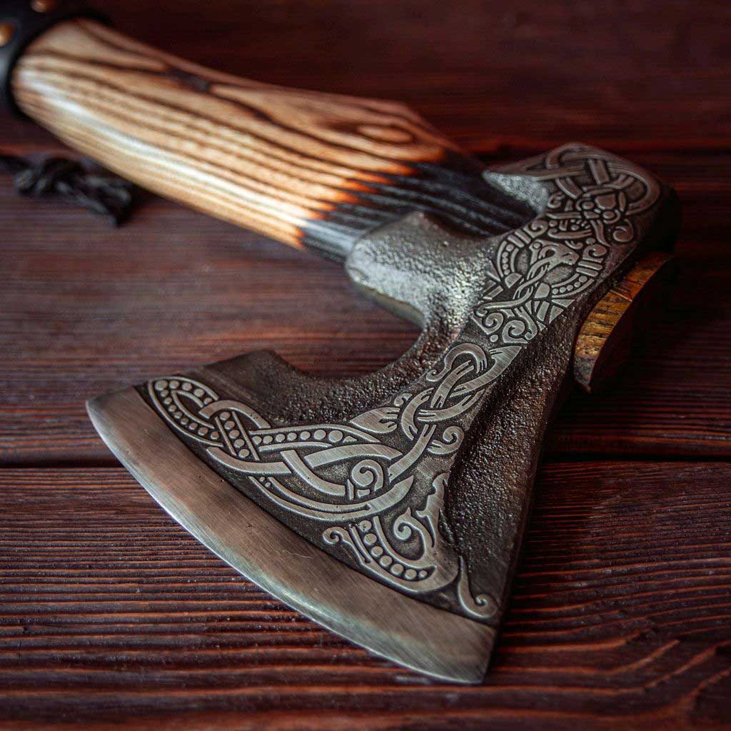 Vine Viking Axe Wrap Ash Wood Handle Best Camping Hatchet | Wedding Gi ...