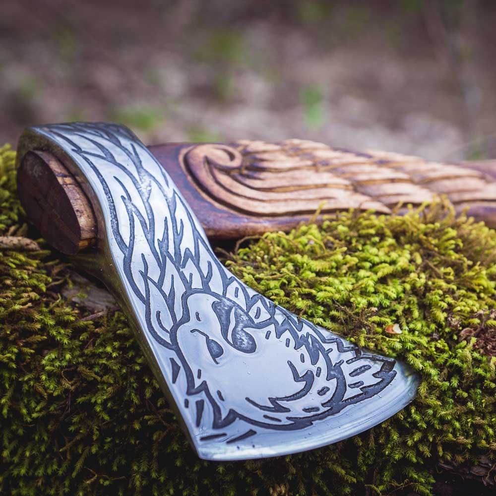 Eagle Etched Viking Axe Best Nordic Axe | Anniversary Gift, Christmas ...