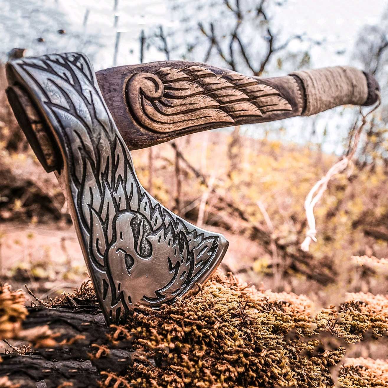Eagle Etched Viking Axe Best Nordic Axe | Anniversary Gift, Christmas ...