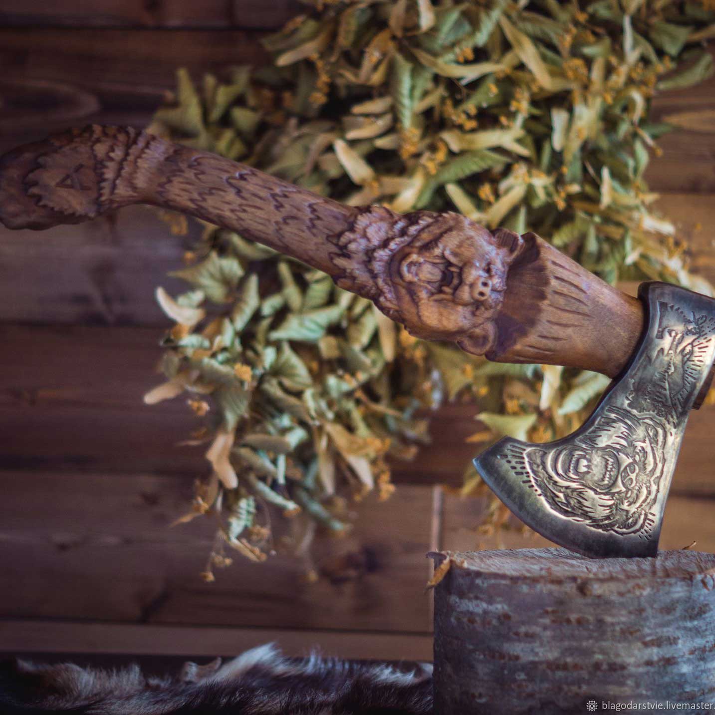 Custom Hand-Forged Norse Bear Viking Axe Best Viking Hatchet | Anniver ...
