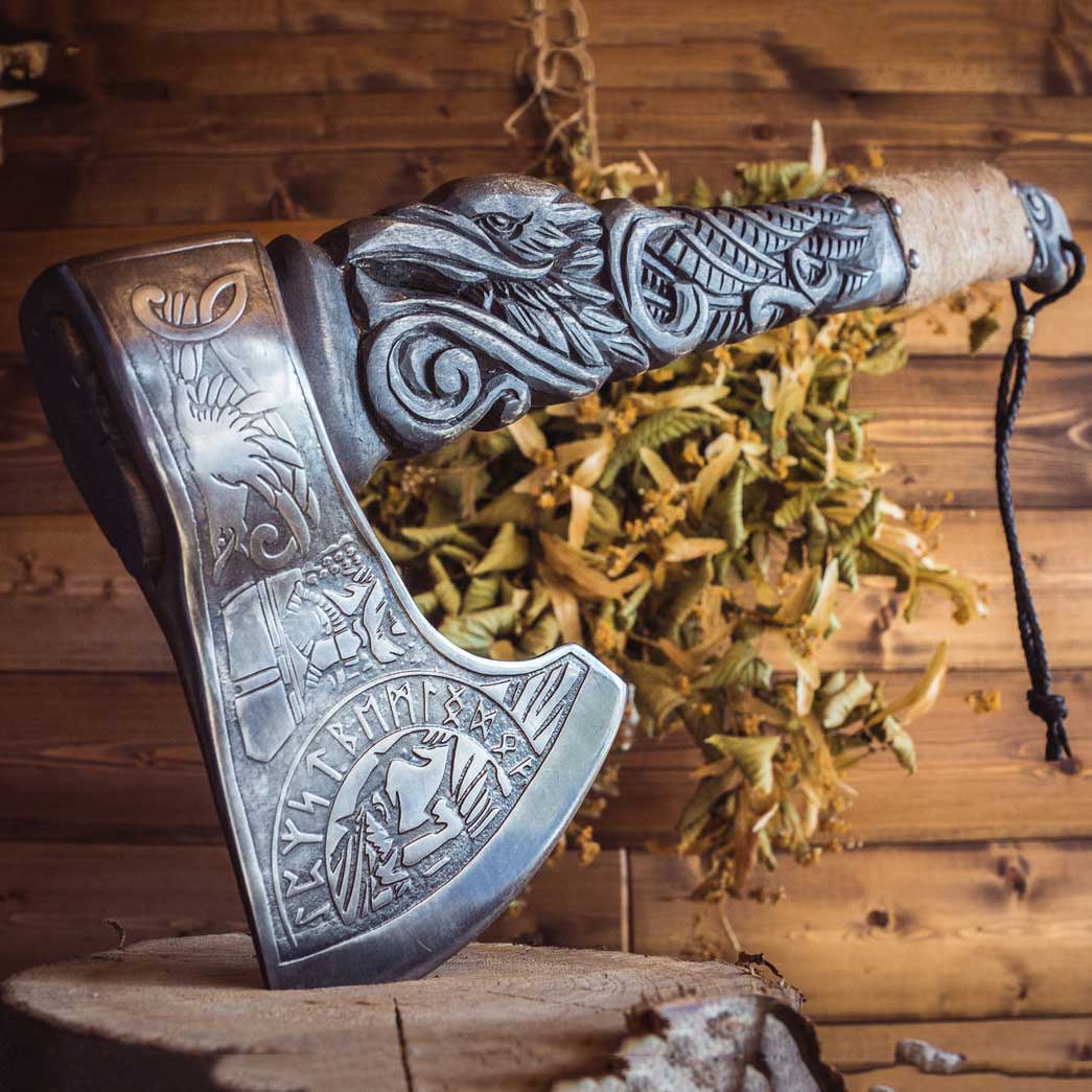 Vedrfolnir Viking Axe | Handmade Bearded Viking Axe | Anniversary Gift ...